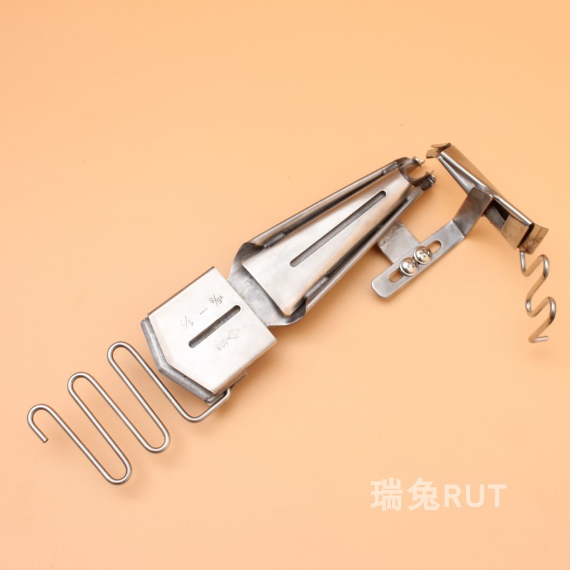 108绷缝车直角包边筒冚车拉筒(插冚子母扣双折可调)拉针线T恤领袖