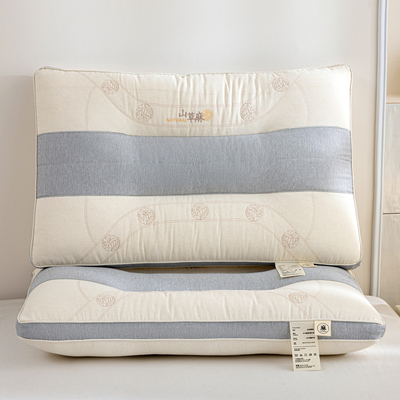 新款棉麻山草麻护颈家用枕头枕芯草本清香助睡眠养护棉麻枕头枕芯