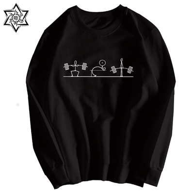 健身运动训练文字短袖T恤弱不禁风哑铃举铁胡吃瞎练 健身房衣服