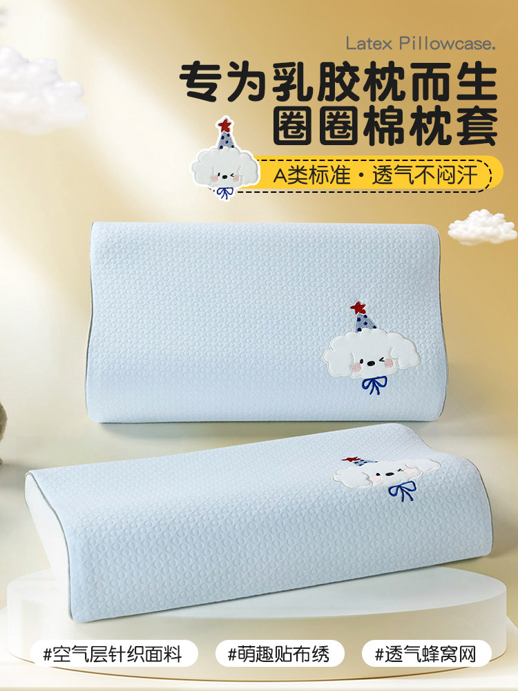卡通加厚纯棉乳胶枕专用枕套30x50卡通儿童枕头套学生单个宝宝冬