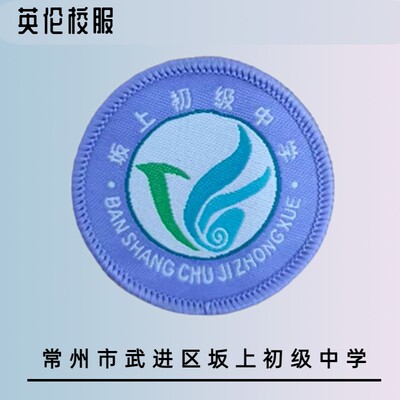 【校徽校服】常州市武进区坂上初级中学 英伦学生运动服短袖T恤礼