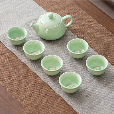 陶瓷全自动小套装配件功夫茶具