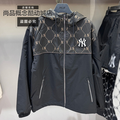 MLB男女同款外套秋冬新款健身训练舒适透气休闲夹克衫潮3AWJM0544