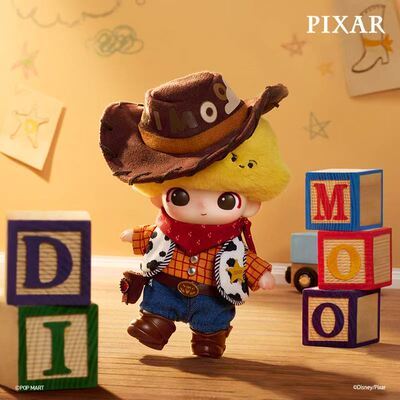 POPMART泡泡玛特DIMOO WORLD × PIXAR联名系列搪胶毛绒挂件盲盒