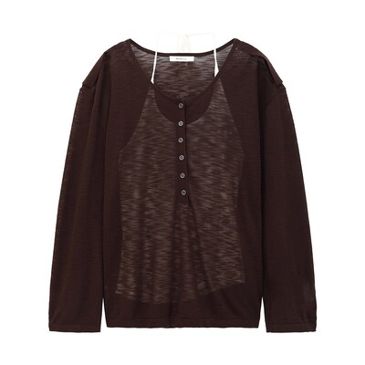 【现货】AVVENN设计师品牌26早春新品真两件毛织上衣圆领休闲百搭