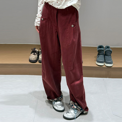 【现货】FIZZFLY | 25设计师品牌新款 25秋季裤脚翻边工装裤