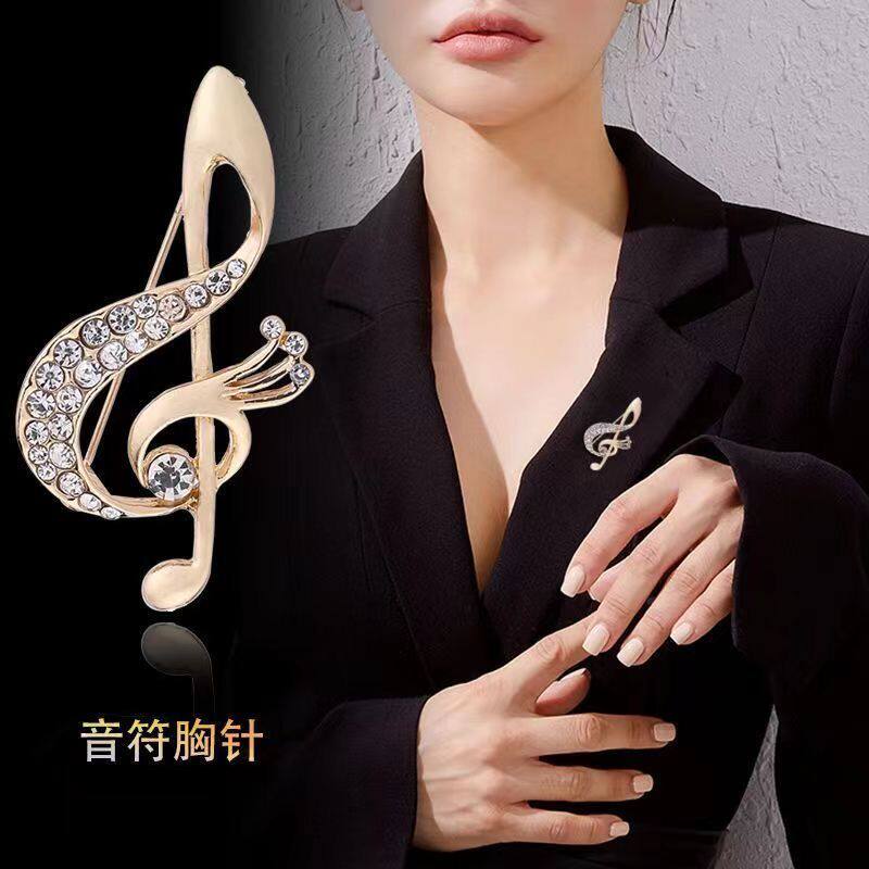 高档音符艺术胸花西装西服胸针个性乐器领针创意男女徽章别针配饰