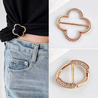 下摆打结高档两用配饰百搭丝巾扣