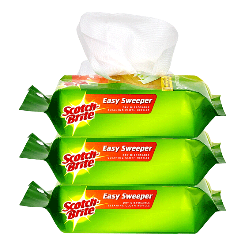 3M思高静电除尘平板拖把纸替换装