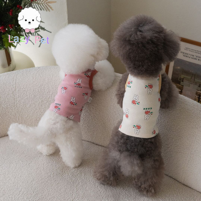 韩代宠物可爱蛋糕兔子弹力棉背心