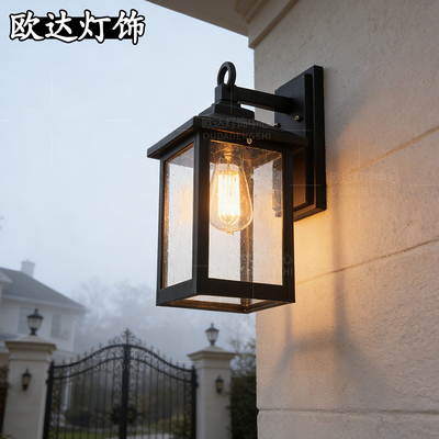 户外壁灯防水家用别墅大门口阳台外墙新中式复古走廊庭院室外墙灯