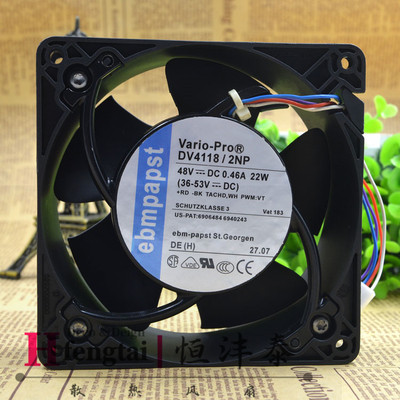 ebmpapst 12038 48V 0.44A 22w DV4118/2NP PWM调速IP54 防水风扇