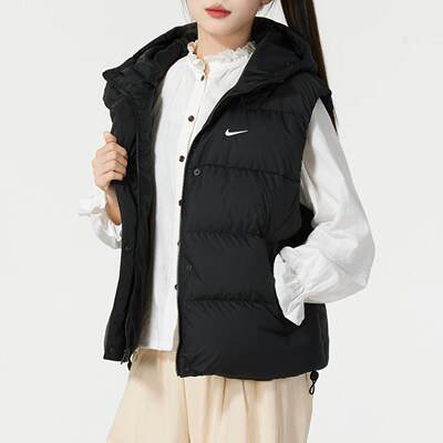 耐克冬季新款女装羽运动外套保暖休闲羽绒马甲FZ5933-010