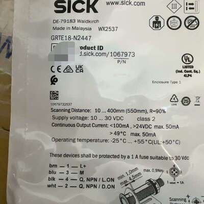 全新SICK西克光电传感器GRTE18-N2447 马来西亚--议价商品