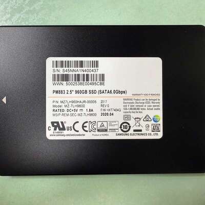 三星PM883 960G 零通电零写入--议价商品