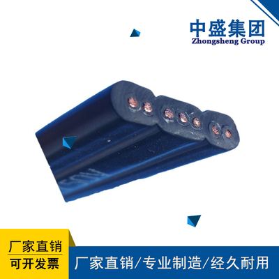 安徽中盛卷筒用扁电缆两边加钢丝扁电缆YFFBG 3*2.5