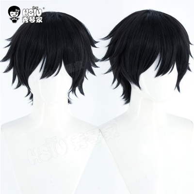 秀琴家 第五人格OPH战队电竞佣兵cos假发 奈布黑色加蓬反翘短发