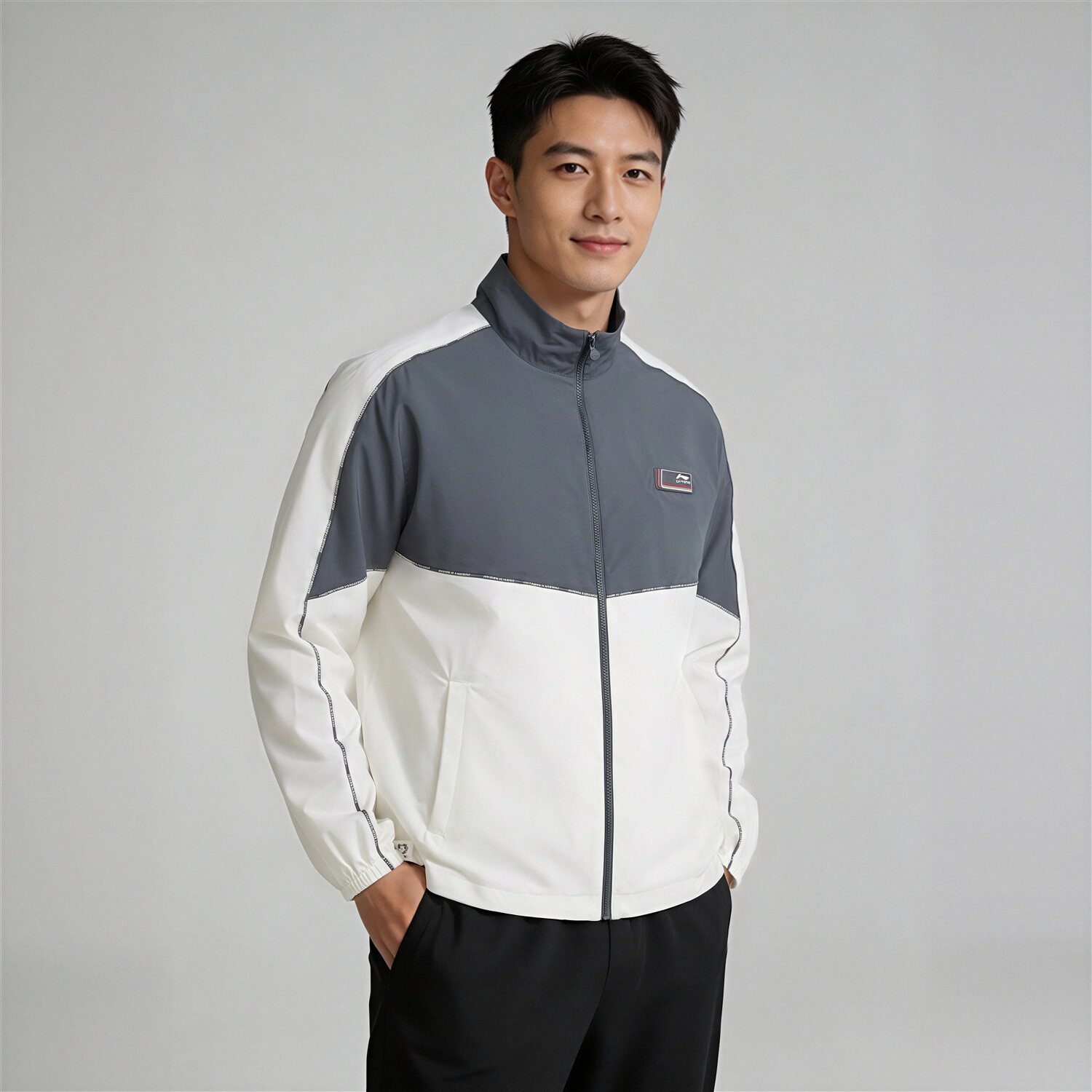 李宁运动风衣男子2026秋新款防泼水防晒舒适宽松休闲外套AFDWA05
