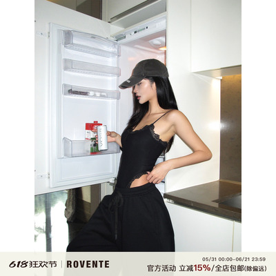 rovente黑色蕾丝连体衣