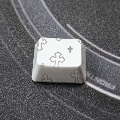 白色克罗十字ctrl键盘帽Alt键1.25u单颗键帽个性创意小众图案透光