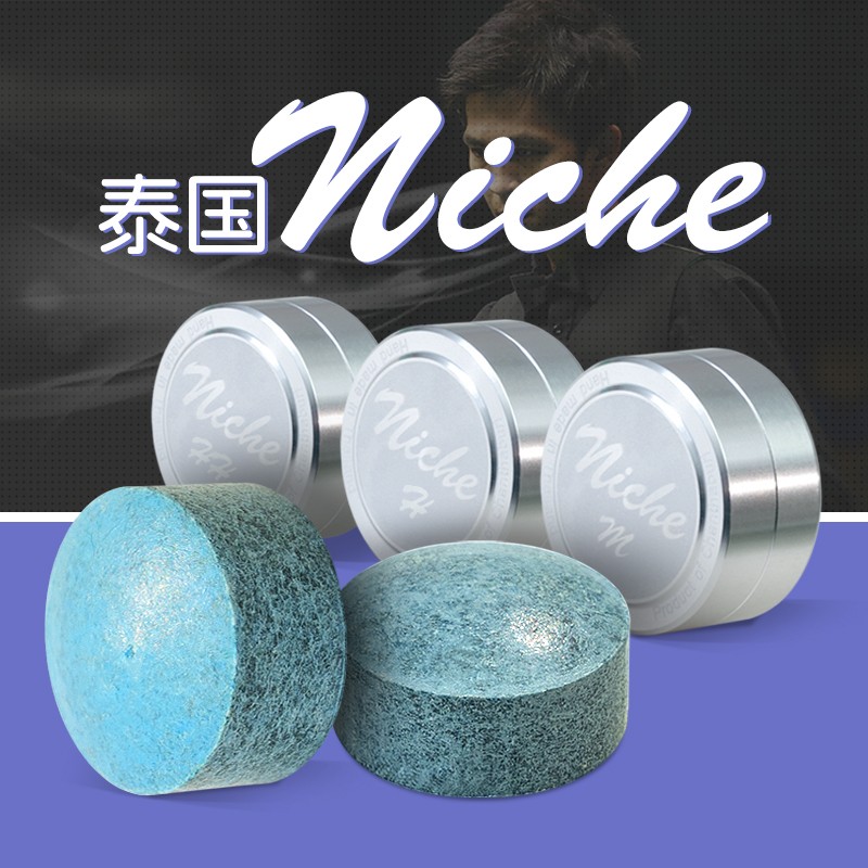 Niche皮头泰国手工职业斯诺克黑八皮头杆头中式黑八小杆头通用