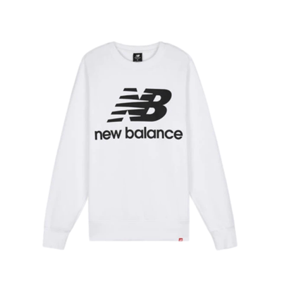 New Balance 男款时尚LOGO圆领卫衣套头衫AMT03560-WT