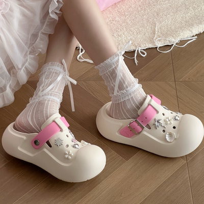 女子凉拖 时尚显高洞洞鞋K0F25LL55CJ-0106