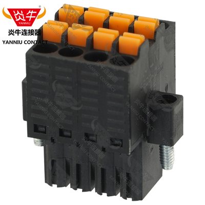 3.5mm炎牛双排弹簧式PCB接线端子YN15EDGKDHM/KF2EDGKEHM/0156-2A