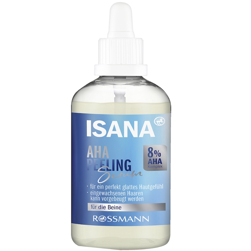 德国直邮Isana 8%AHA身体果酸精华腿部祛除老旧角质肌肤光滑100ml