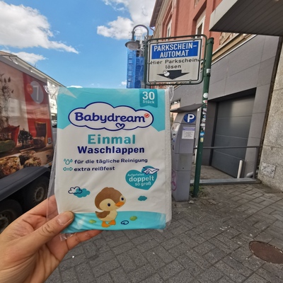德国直邮 Babydream新生婴儿宝宝一次性棉柔巾 洗脸洗澡巾 超柔软