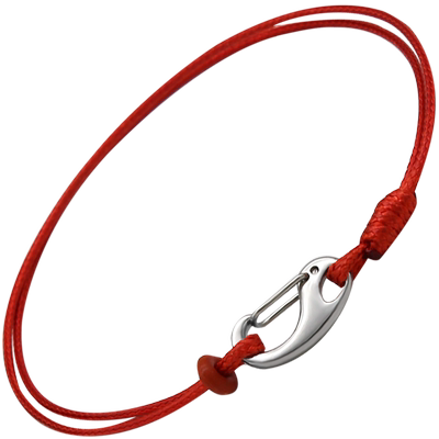 手绳银祺红色男女情侣3D硬金