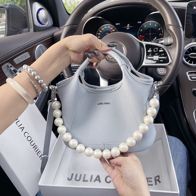 JULIA COURIER女包高级感篮子包女2026新款潮珍珠链条单肩斜挎包