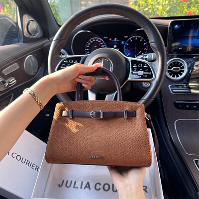 JULIA COURIER女包复古丝绒小方包包女2026新款潮单肩斜挎手提包