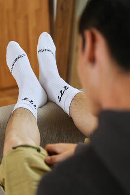 SUPPLI男纯棉无股条中筒袜