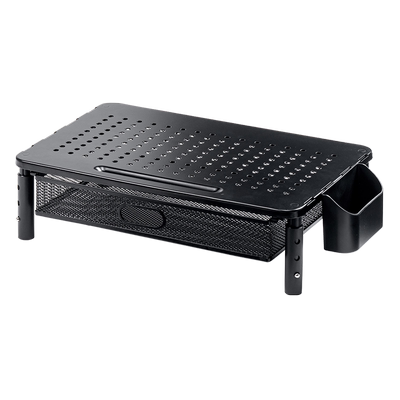 日本SANWA电脑增高台带抽屉钢质