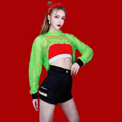 秋季夜场女歌手团队嘻哈演出服