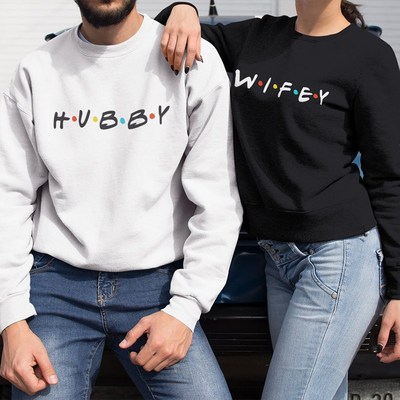 Wifey Hubby Couple Sweatshirts Unisex Lover Clothes Hoodies