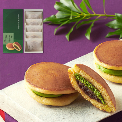 【好吃抹茶】日本伊藤久右卫门祇园佐木宇治抹茶红豆夹心铜锣烧