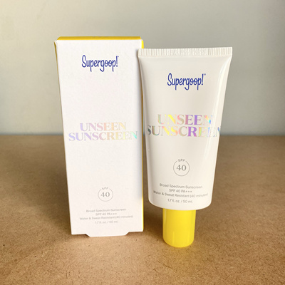 Supergoop unseen透明无感防晒霜spf40 隐形毛孔抗氧化50ml/10ml