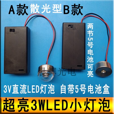 3vled灯泡灯珠电池3wDIY灯笼小灯