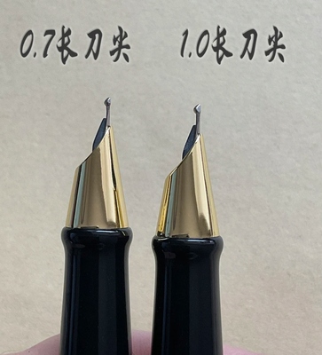 打磨暗尖长刀研钢笔全铜笔杆螺纹笔帽