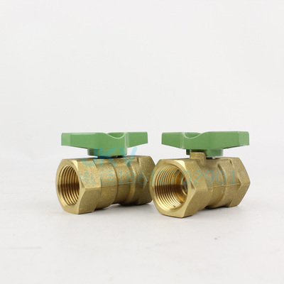 日本球阀螺纹 TKT 北泽黄铜丝扣蝴蝶柄开关阀2分3分4分