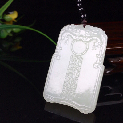 正品和田玉招财进宝关公一生忠义