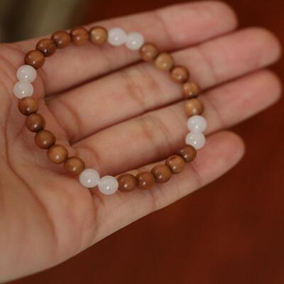 老山檀天然和田玉中式手钏