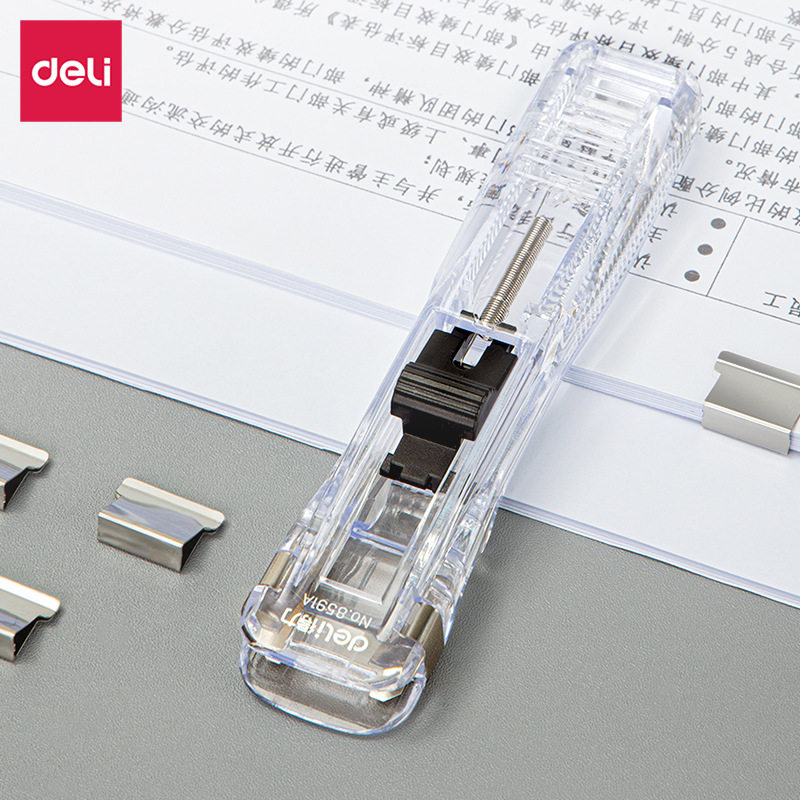 得力文件夹学生用试卷收纳夹推夹器试卷装订纸张固定文件资料夹子