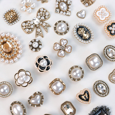 水钻珠花鞋扣洞洞鞋装饰diy