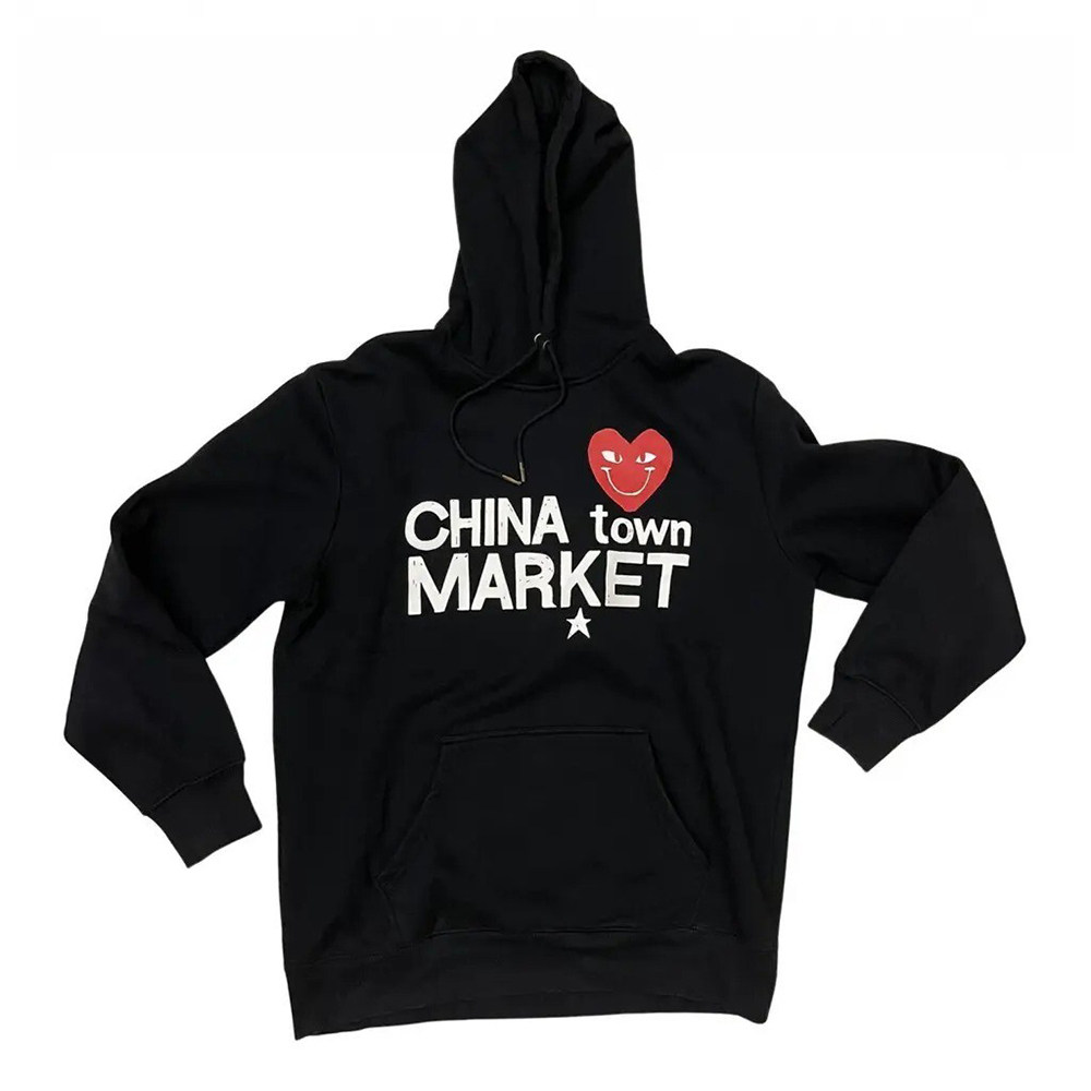 Chinatown Market Play Heart Black Hoodie 连帽卫衣 上衣 潮