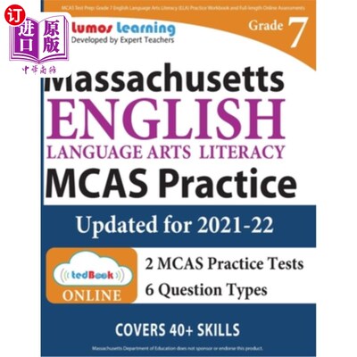 海外直订MCAS Test Prep: Next Generation Massachusetts Comprehensive Assessment System St MCAS考试准备:下一代马萨诸