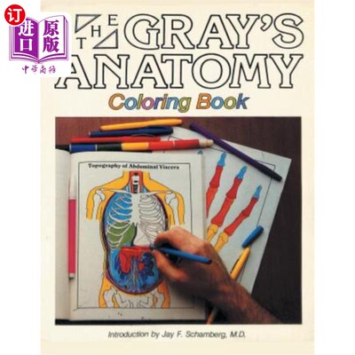 海外直订医药图书Gray's Anatomy Coloring Book 格雷的解剖涂色书