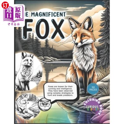 海外直订The Magnificent Red Fox: An Early Learning Wildlife Book for Kids K-12: Educatio 宏伟的红狐：儿童K-12早期学